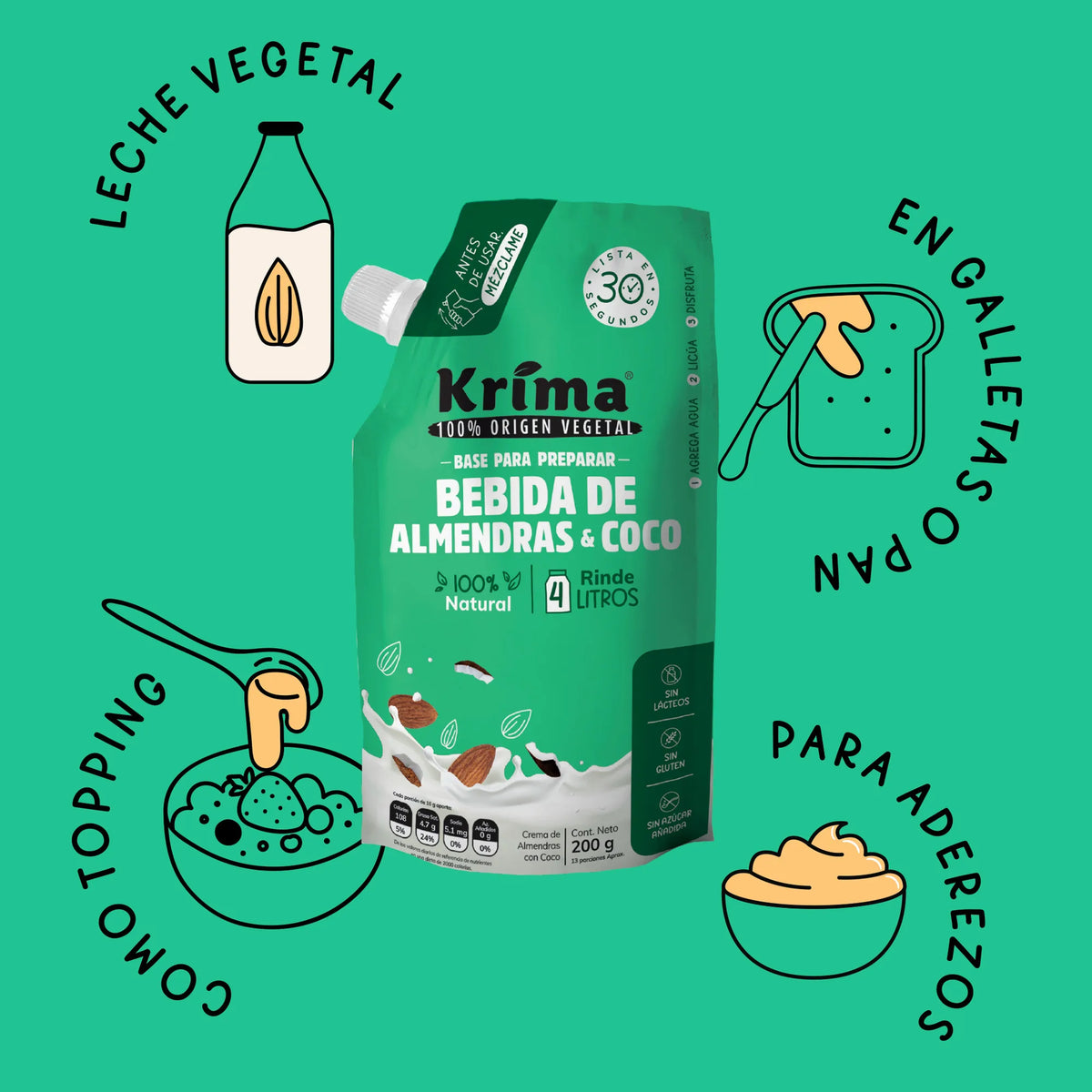 Base Almendra Coco 1kg – Krima